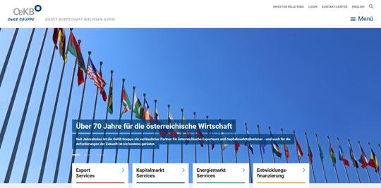 Die neue Website der OeKB Gruppe